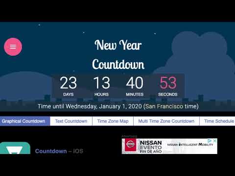 2020 New Year Countdown. How many days until New Year's Day?