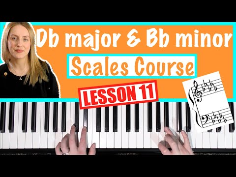 How to play Db major & Bb minor Piano Scale [SCALES COURSE Lesson 11]