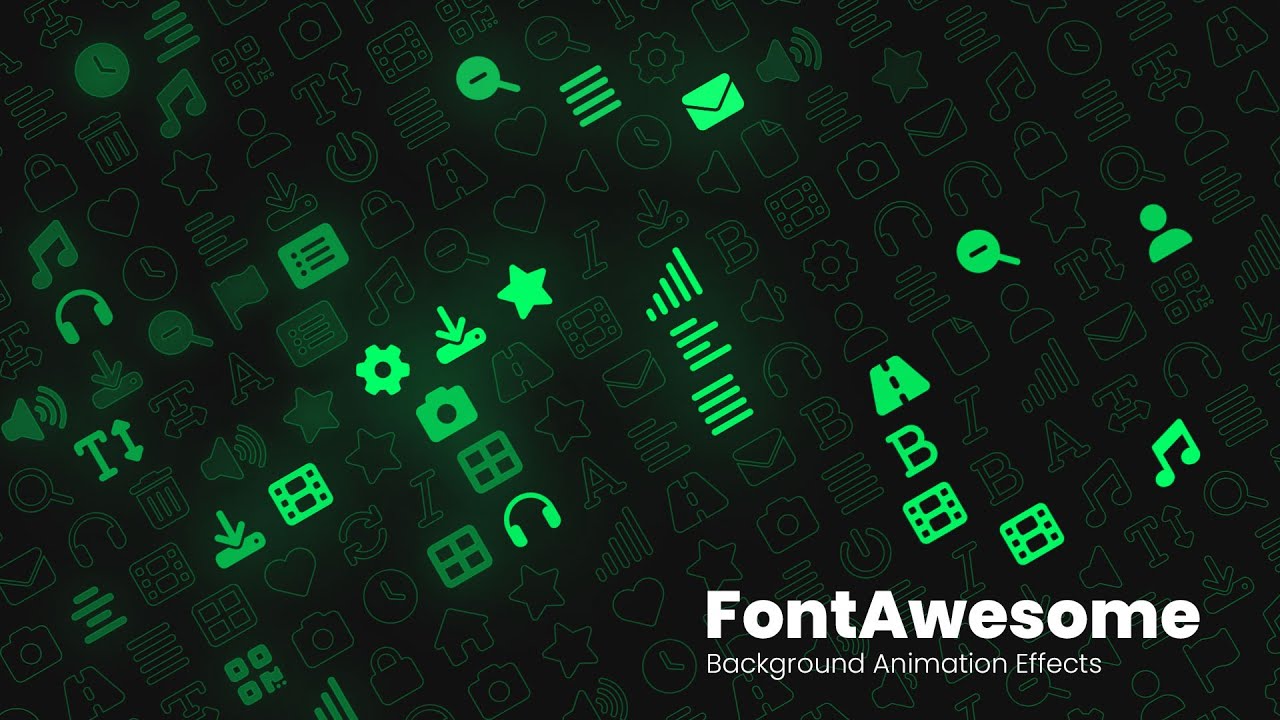 FontAwesome Icon Background Animation Effects using CSS & Javascript | Animated Background