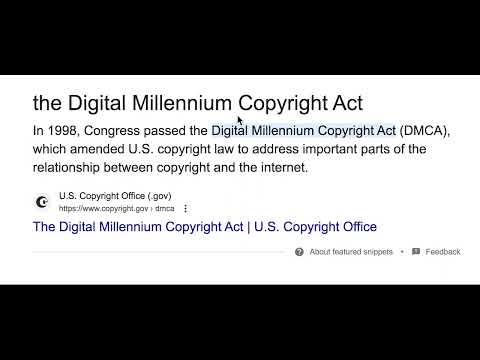 The meaning of DMCA