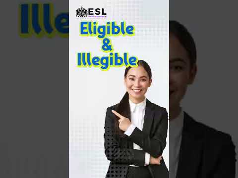 Eligible And Illegible: The REAL Difference | #learnenglish #englishgrammar