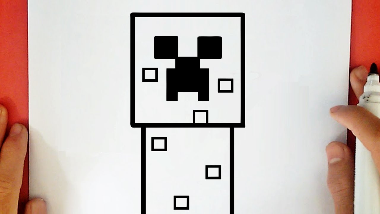 COMO DIBUJAR UN CREEPER DE MINECRAFT