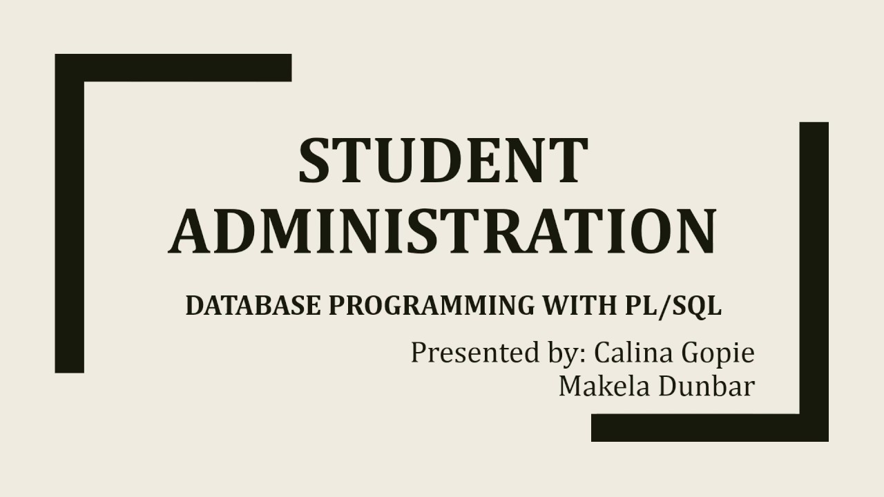 ITEC472- Database Programming with PL/SQL Final Project