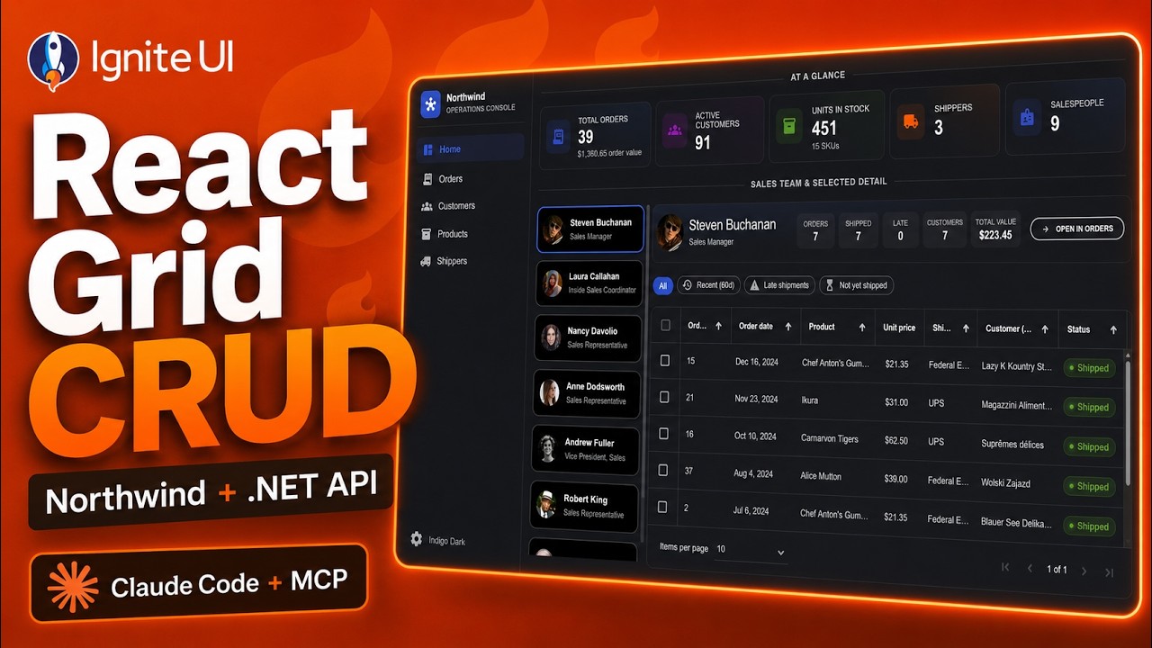 Build a Full React CRUD App with Ignite UI Data Grid and .NET