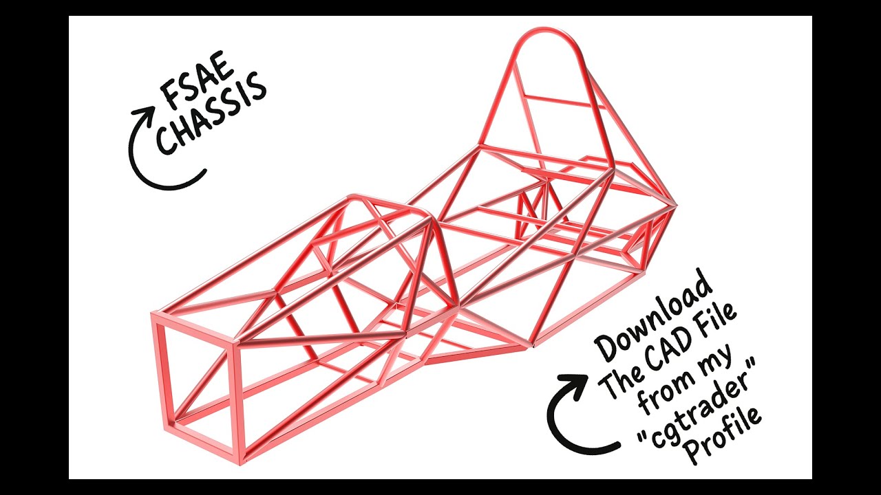 Formula SAE Chassis CAD Model- Ready for FEA & Customization 3D model #design #automobile #formula1