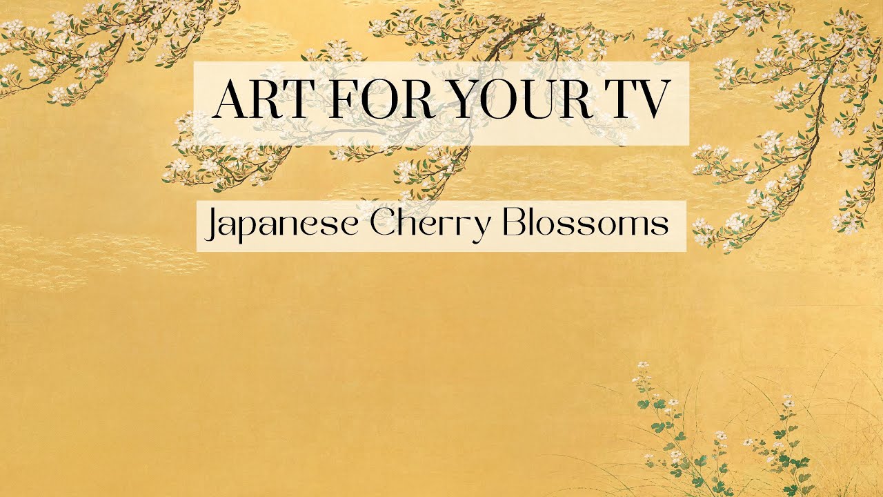 Japanese cherry blossom Screensaver Art, 2 Hours NO MUSIC, Art for the TV,  Japan Nature Painting