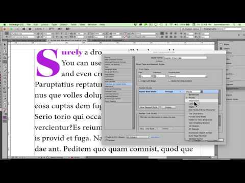 Drop Caps and Nested Paragraph Styles with InDesign