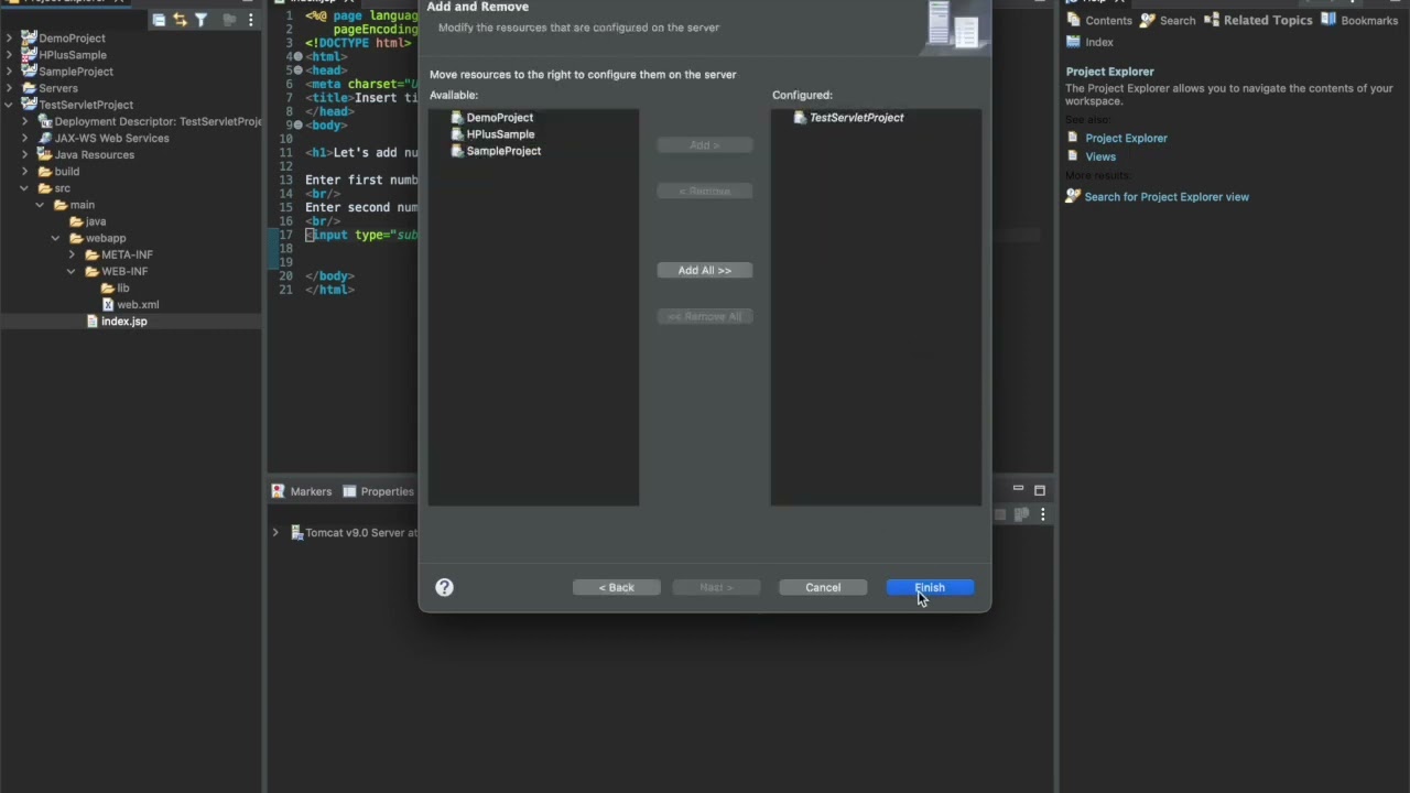 Creating first JSP Servlet Program to add two numbers | Eclipse IDE for Java EE Developers