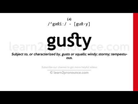 Pronunciation of Gusty | Definition of Gusty