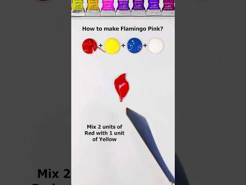 How to make Flamingo pink Color with Primary colors?๐จ #shorts #asmr #colormixing