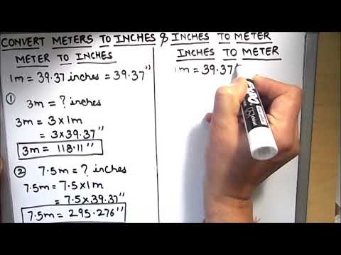 How to convert inches to meter and meter to inches / Inches to meter / Meter to inches / m to inch