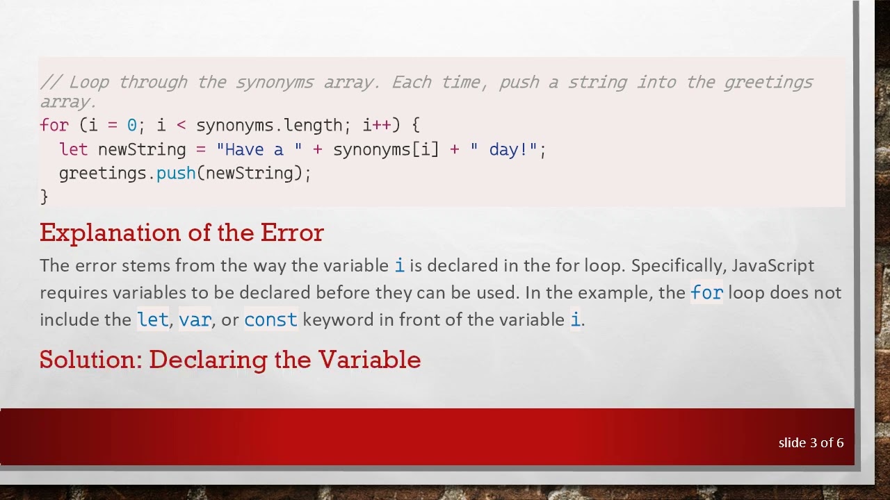 How to Fix the Reference Error in JavaScript: Understanding Variable Scope