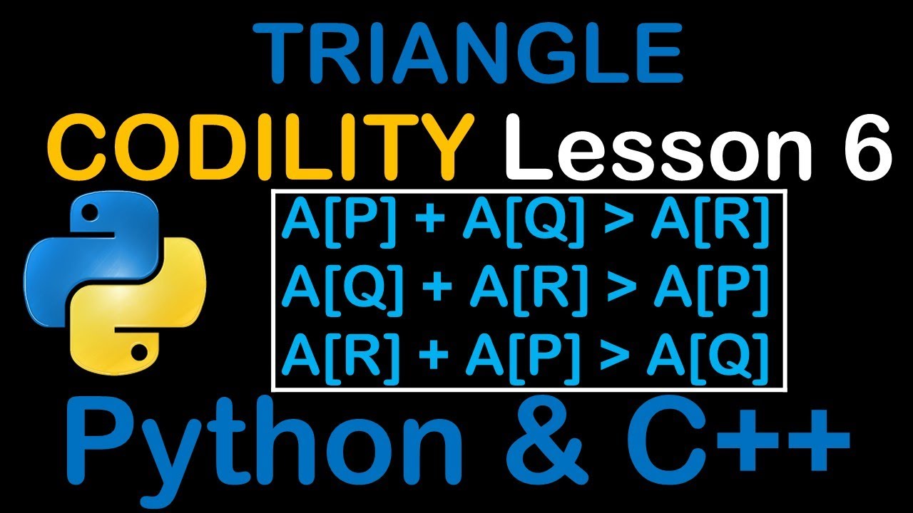 Triangle Triplet in Python and C++ Codility Solutions Lesson 6