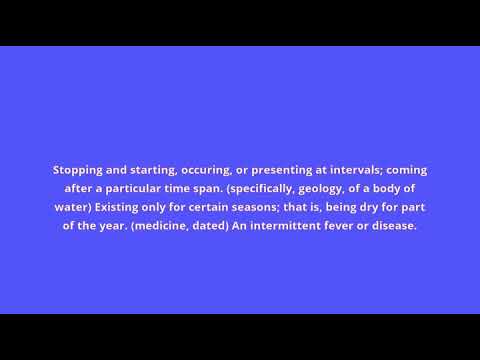 what is the meaning of intermittent