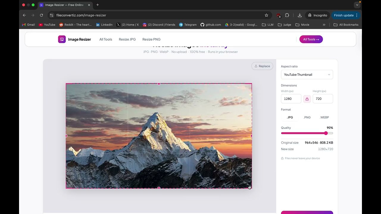 How to Resize Images Online for Free (No Upload, No Sign-Up)