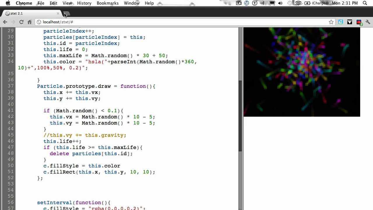 Javascript Motion, Particles and More