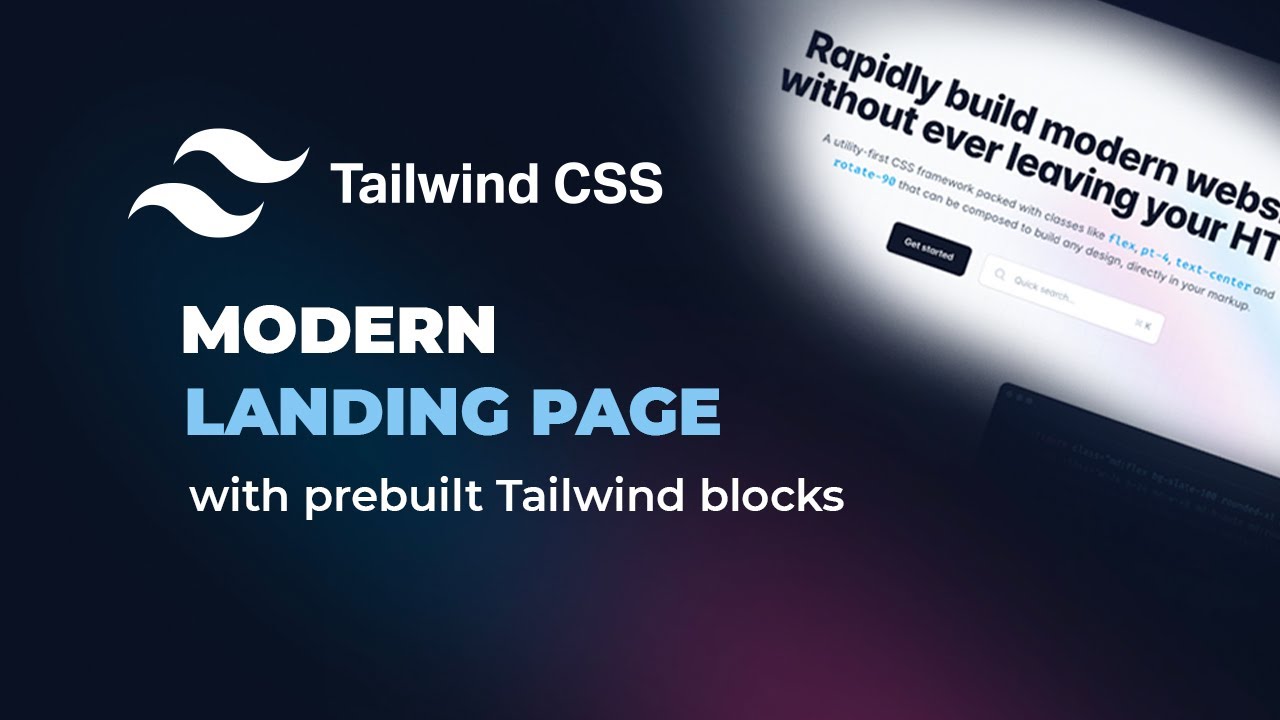 Create a landing page with prebuilt tailwind blocks [ FREE ]