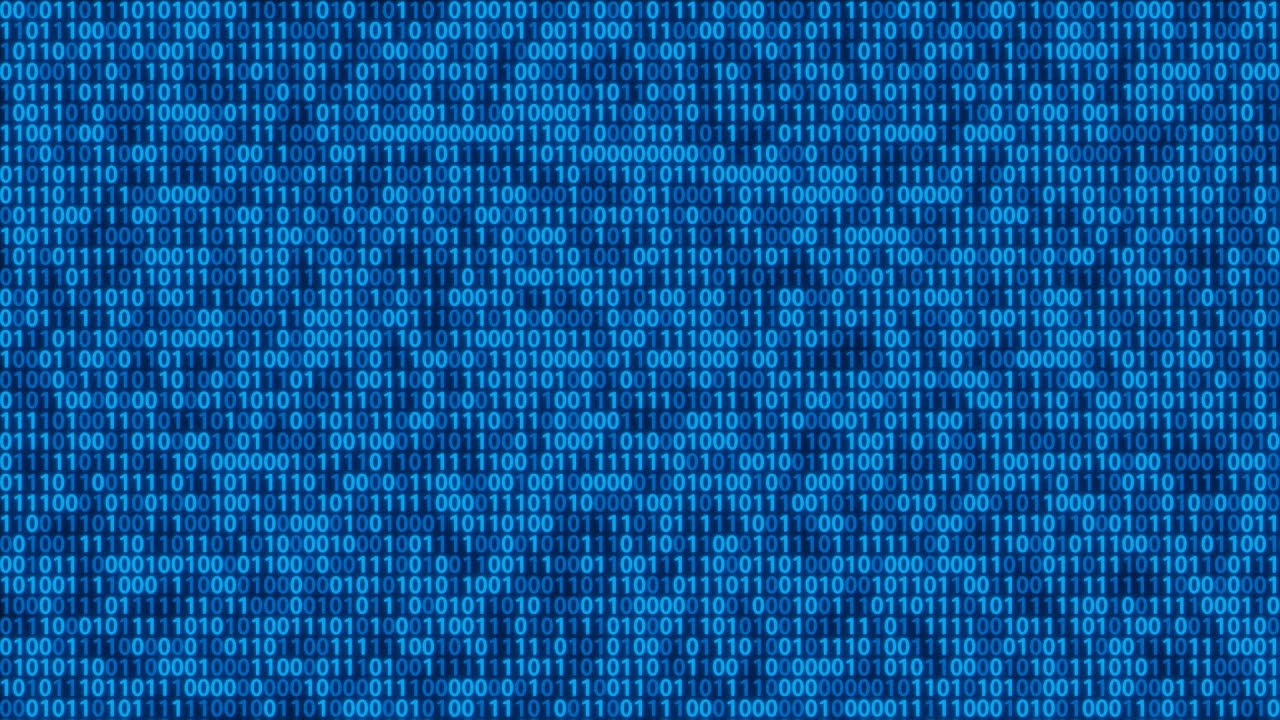Blue Digital Binary Code Animation Loop | Motion Background | 4K | Free Download