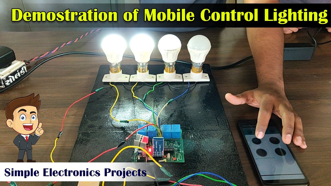 Demonstration of Mobile Control Lighting | Electrical Engineering Projects | YouTube_Short