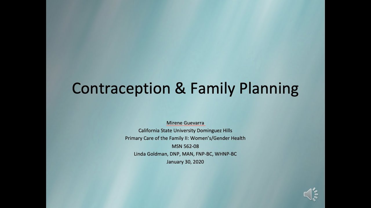 Contraception and Family Planning Powerpoint