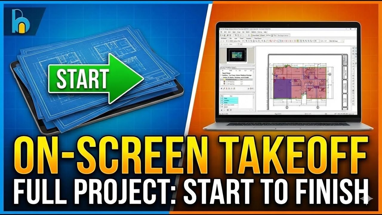Complete Quantity Takeoff Tutorial – Full Project On-Screen Estimating (Start to Finish)