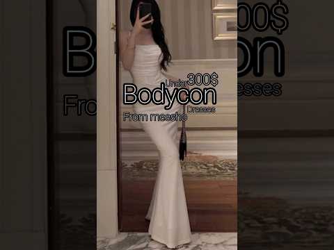 Bodycon dress from meesho under 300$ #meesho #fashion