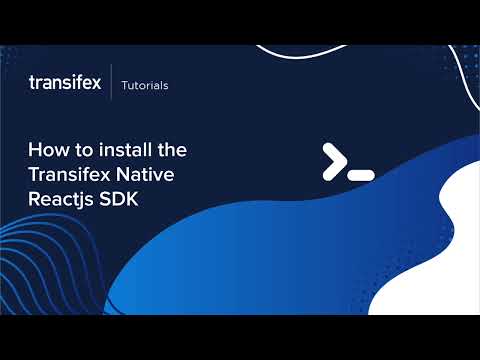 React Localization with Transifex Native: SDK installation