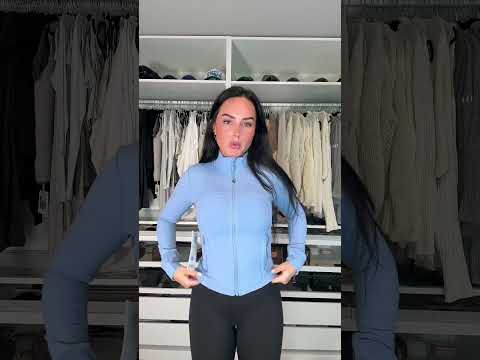 Lululemon cropped define jacket 🩵 I will have my outfit 🔗 on my LTK in the lulu section! My sizing