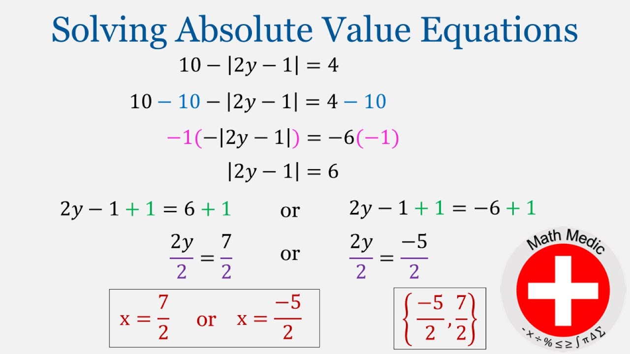Solving Absolute Value Equations Round 2 (Algebra Unit 5: #22)