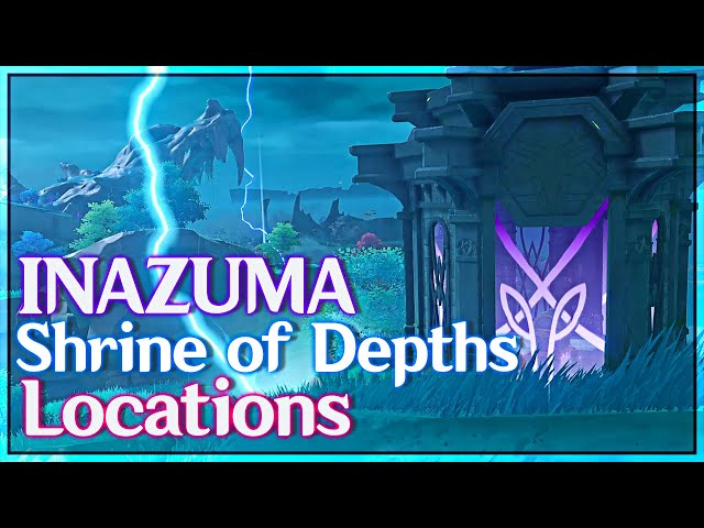Genshin Impact Inazuma Shrines of Depth locations with keys