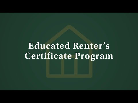 Educated Renter’s Certificate Program