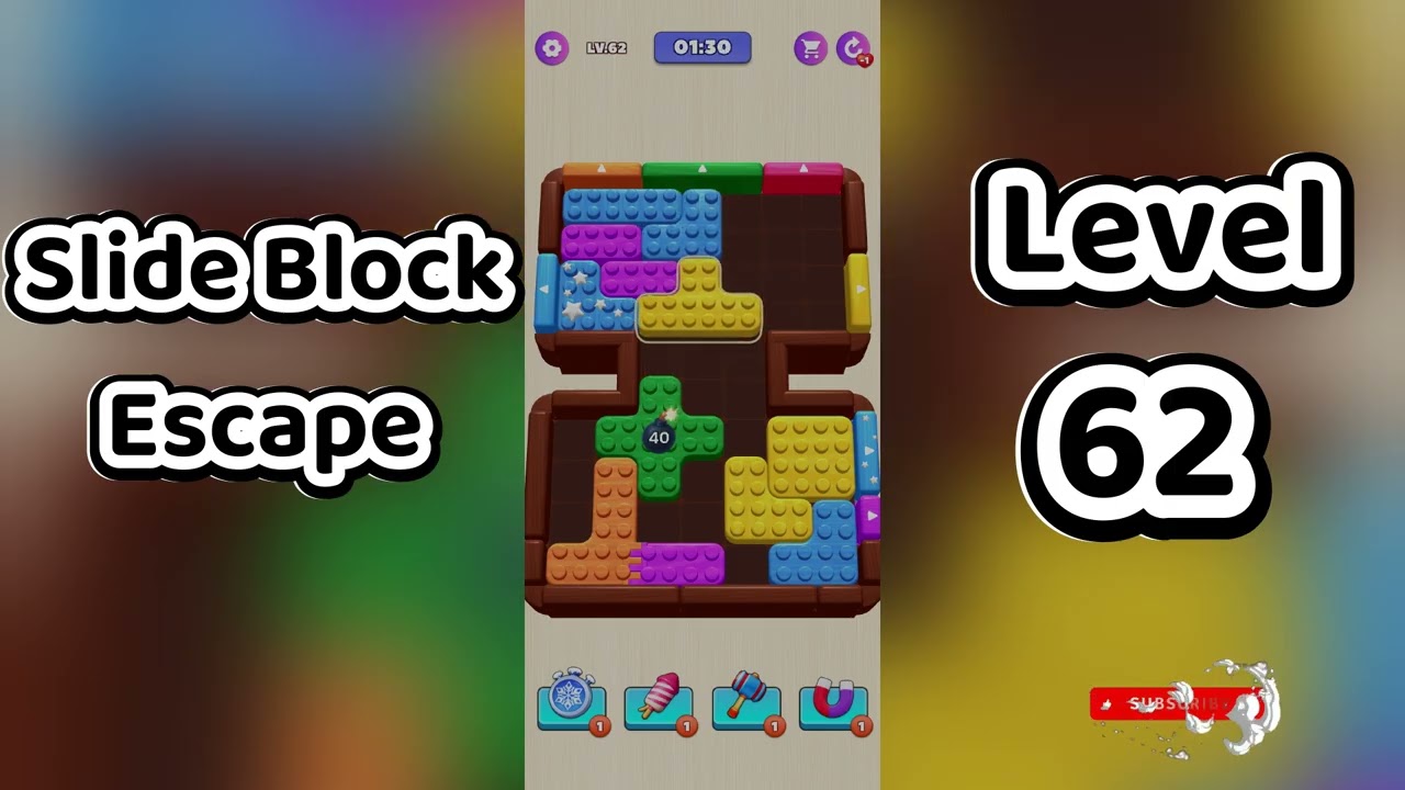 Slide Block Escape Level 62 Walkthrough 🧩 | Go Answer