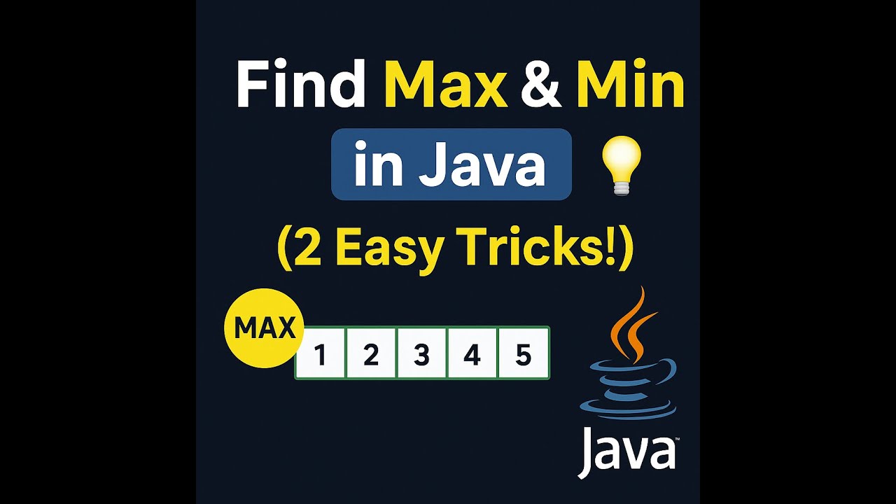 Find Max & Min in Array Using Inbuilt Functions ⚡