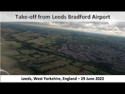 Take-off from Leeds Bradford Airport, Leeds, West Yorkshire, England - 29 June, 2022