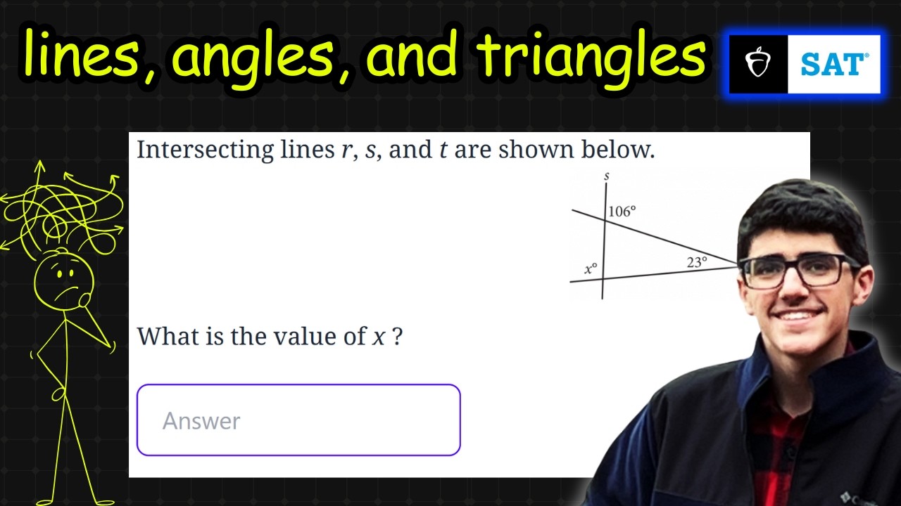 sat math is easy... lines, angles, and triangles.