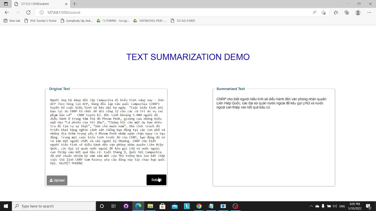 Text Summarization Web app using Python Flask and Gensim