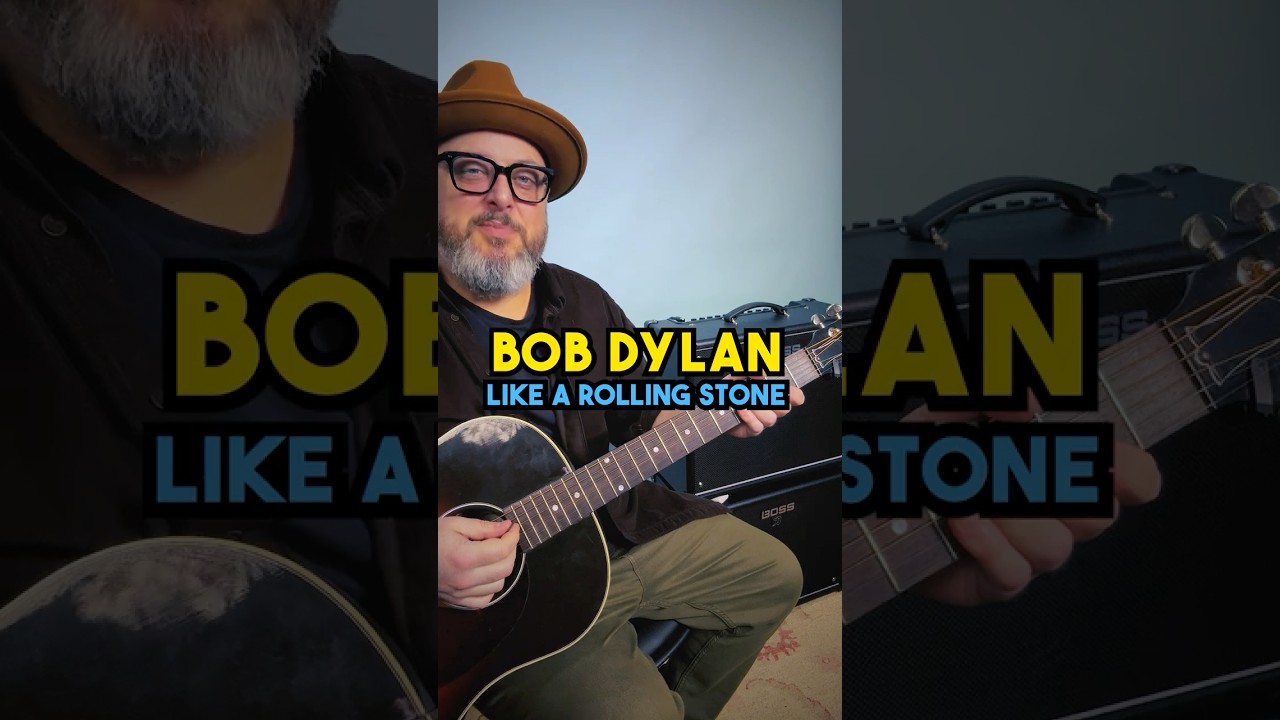 Easy BOB DYLAN (Like a Rolling Stone) Guitar Chords for Beginners!