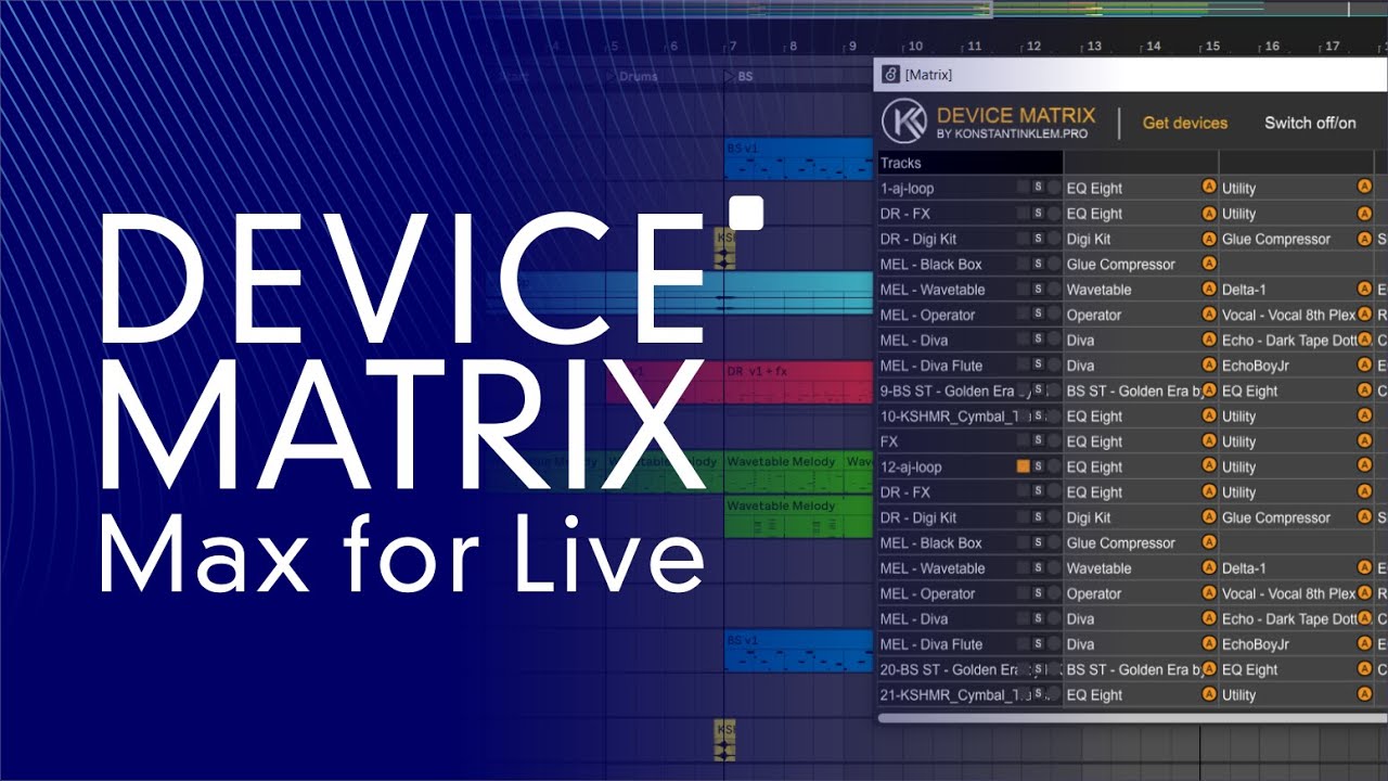 Max for Live Device Matrix has been updated