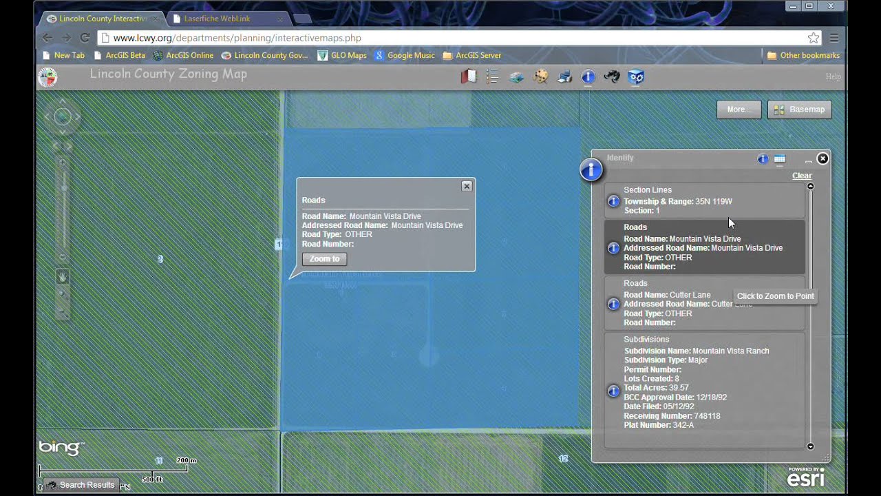 Lincoln County Zoning Map: Identify Tool
