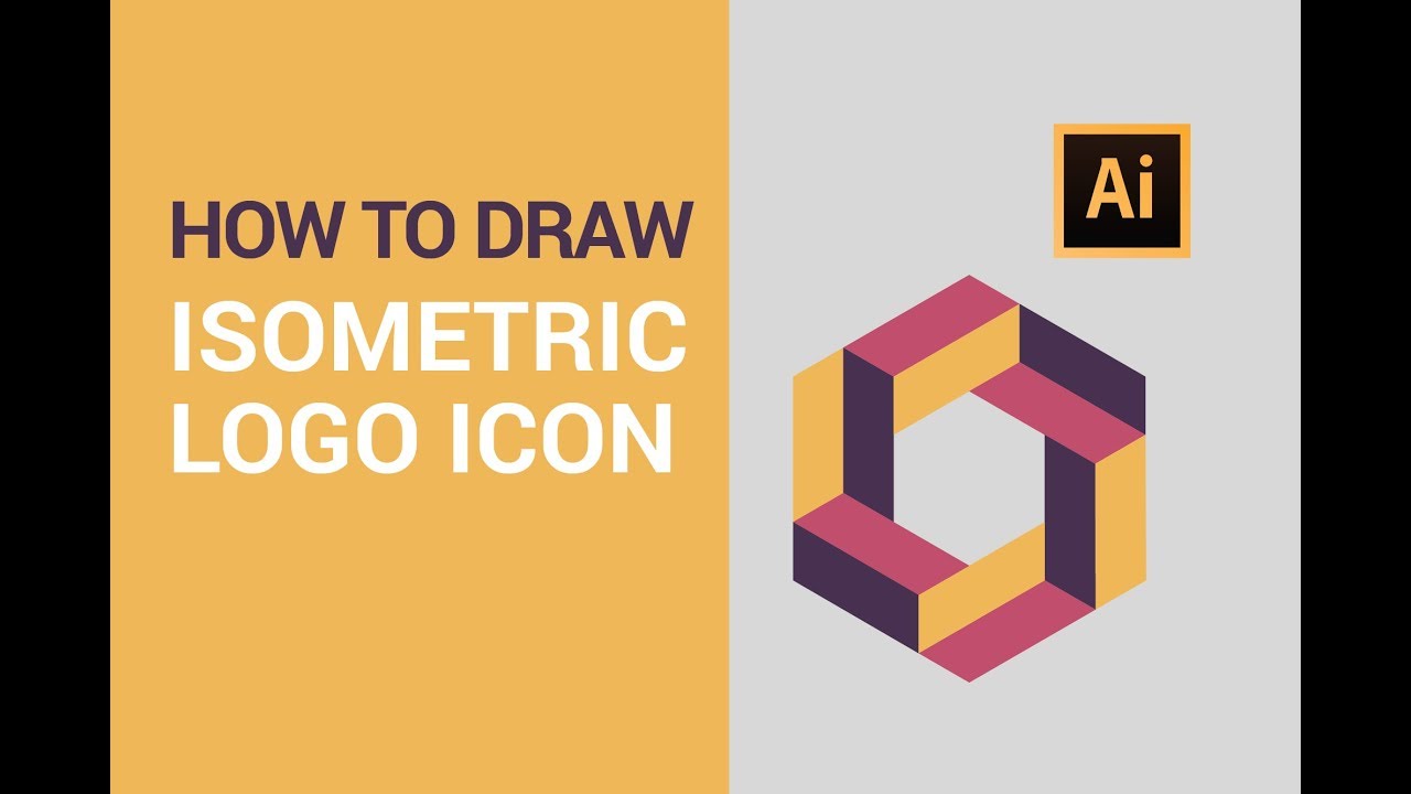 Adobe Illustrator Tutorial - Isometric Logo Icon | Isometric Design (2019)