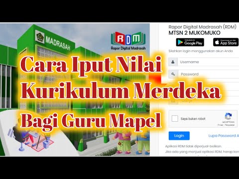 Cara Input Nilai Rapor Kurikulum Merdeka Guru Mapel pada Aplikasi RDM