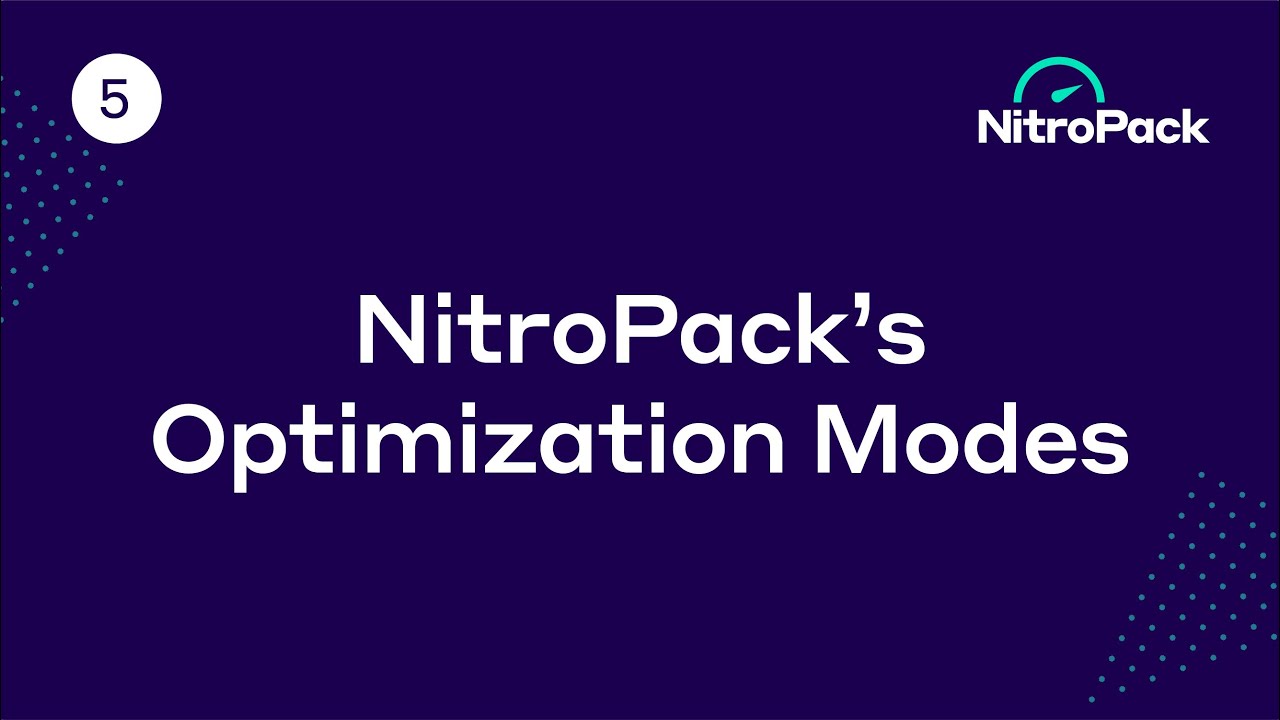 NitroPack's Optimization Modes