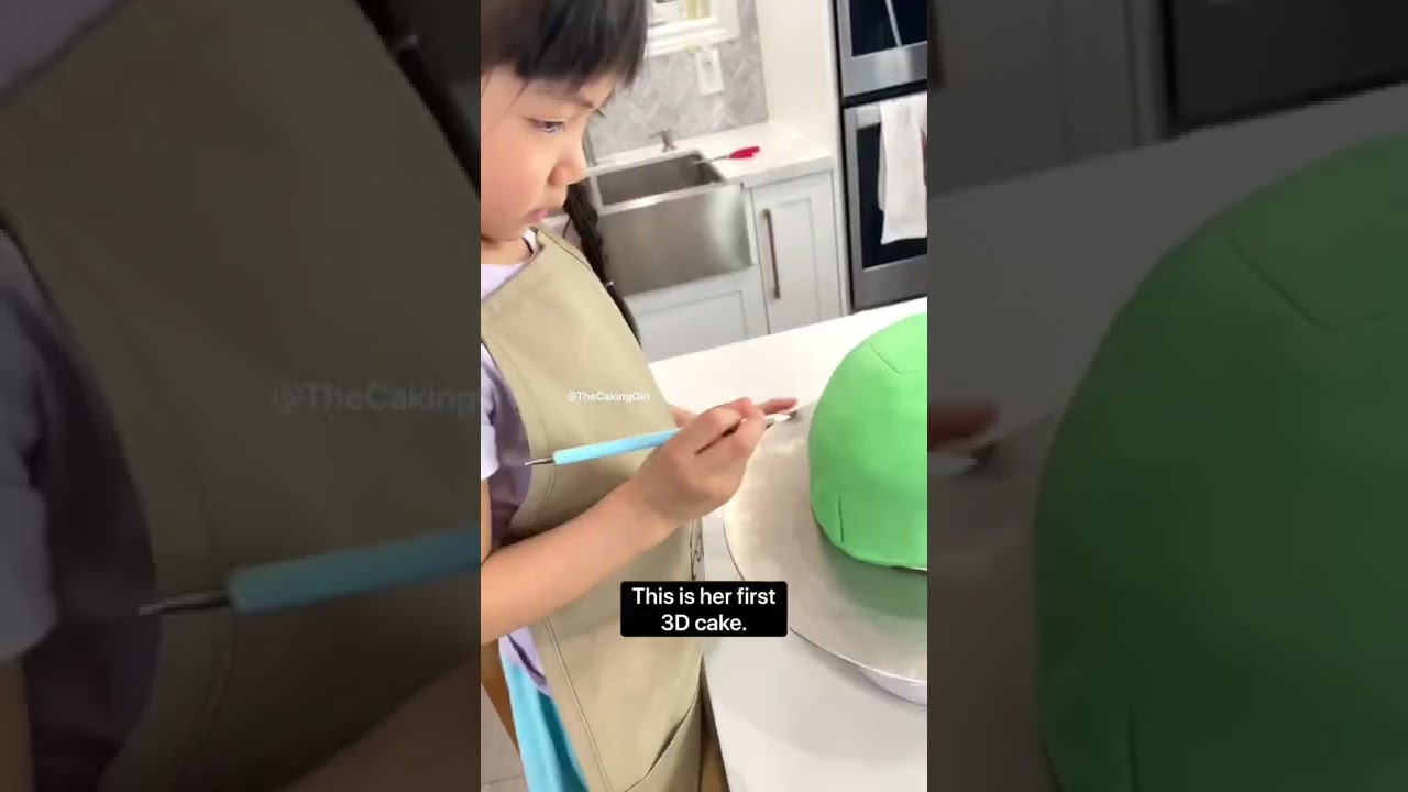 Ellis’ turtle cake! #cakes #fondant #kidsbaking