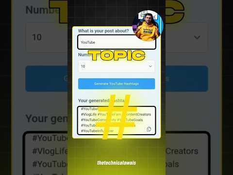 how to go viral on youtube - youtube hashtags generator #shorts #ytshorts #yt #hashtages #generator