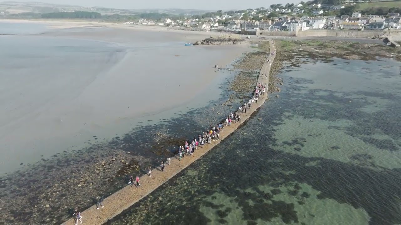 Walking the causeway at St Michael's Mount