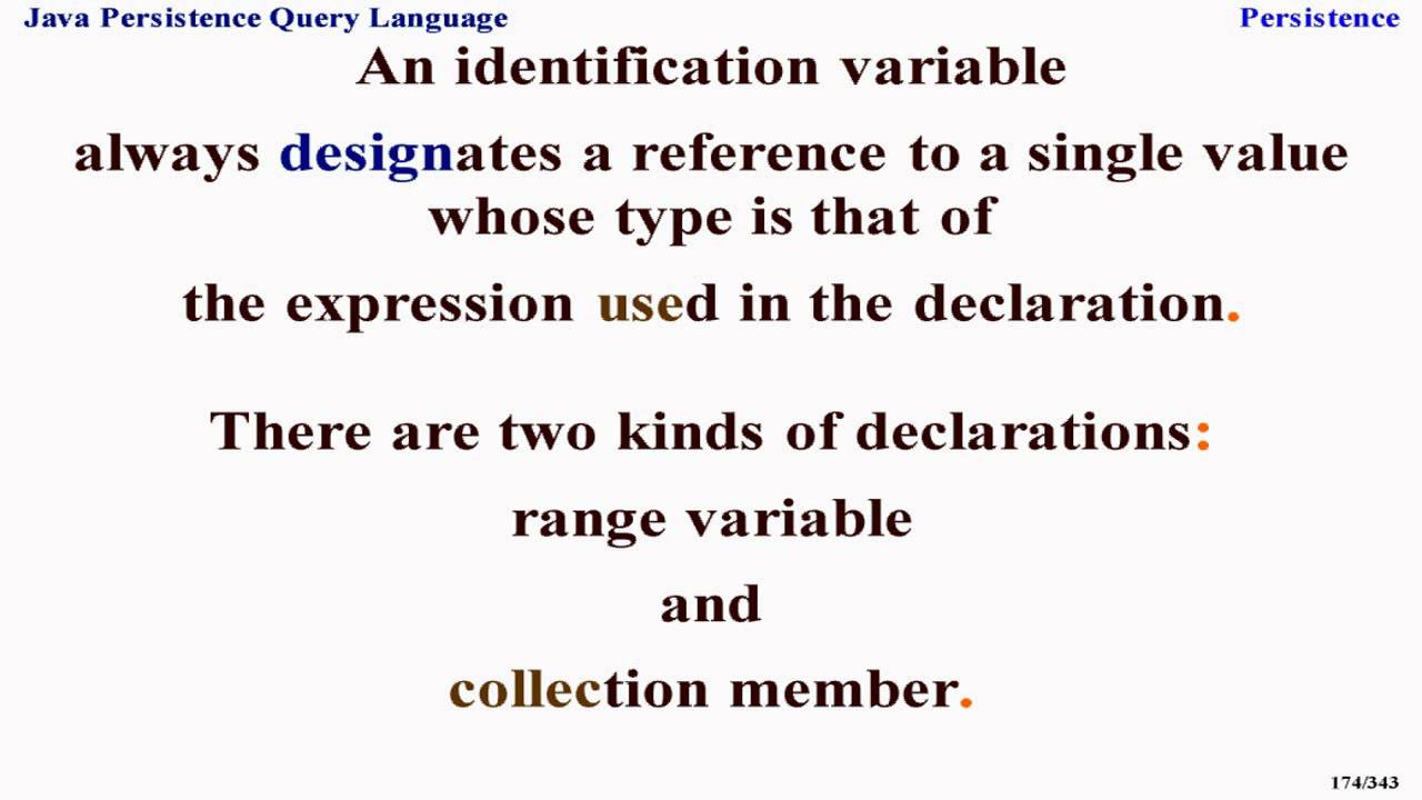 Java Persistence Query Language JPQL