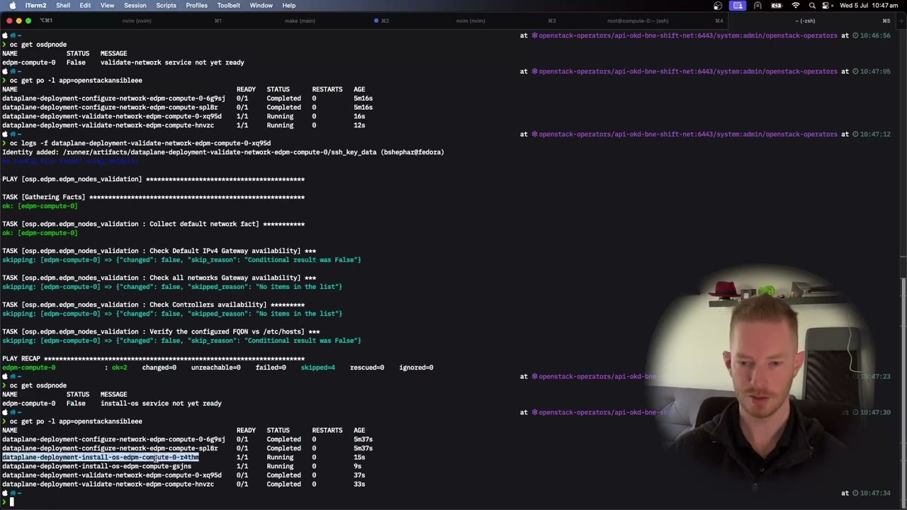 OpenStack dataplane deployed from OpenShift