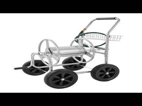 VEVOR Hose Reel Cart 250 ft of 5/8’’ Hose, Garden Water Hose Carts Mobile Tools with Stora
