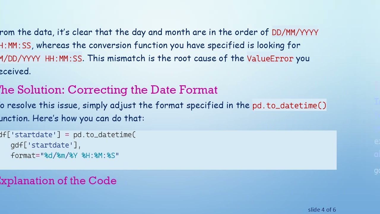 How to Convert a Pandas DataFrame Column to datetime without Errors