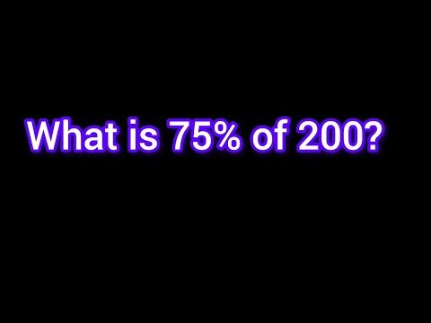 What is 75% of 200?-Math Percentage Problem